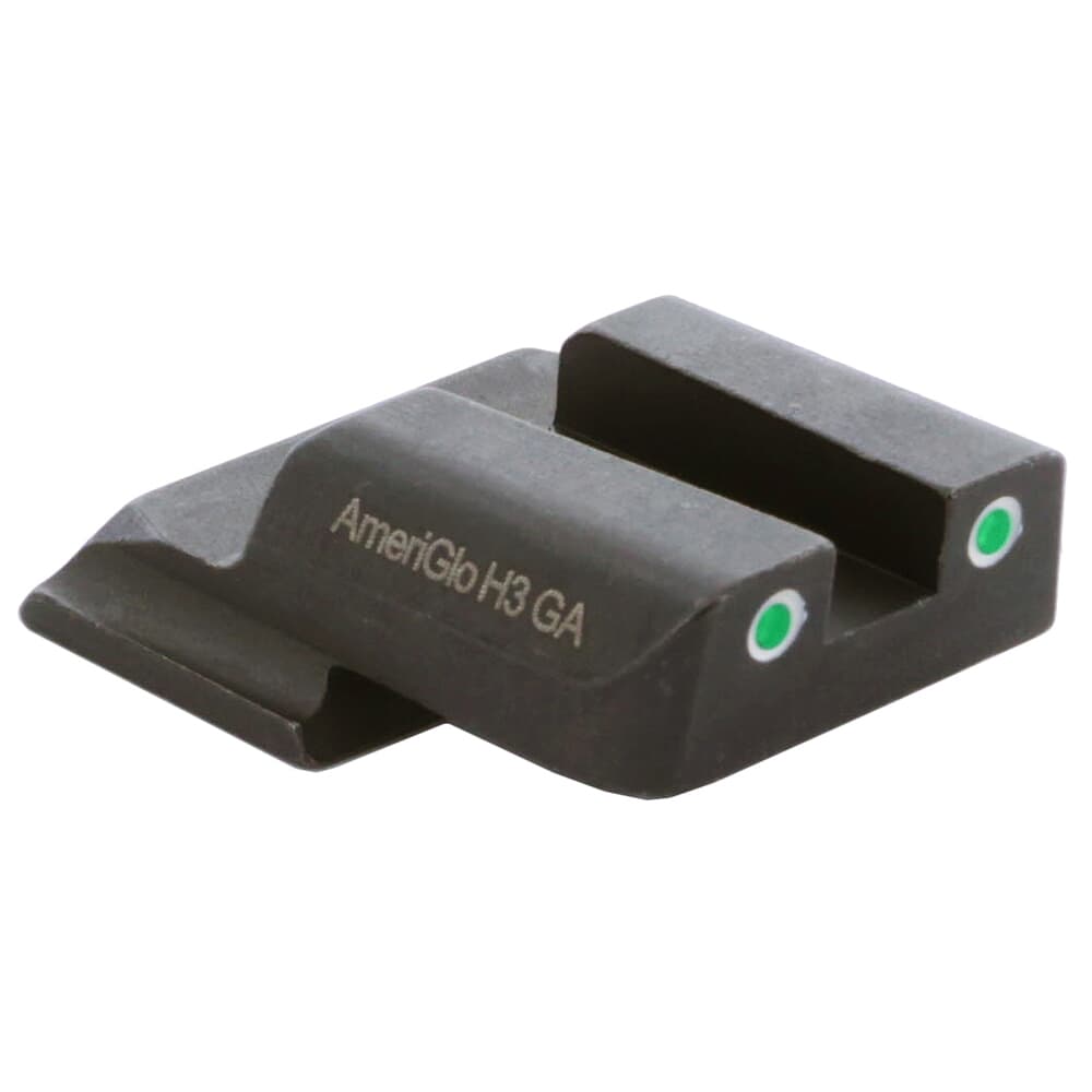 Ameriglo Green Tritium 2-Dot w/White Outlines .165" Sq Notch Rear Sight ...