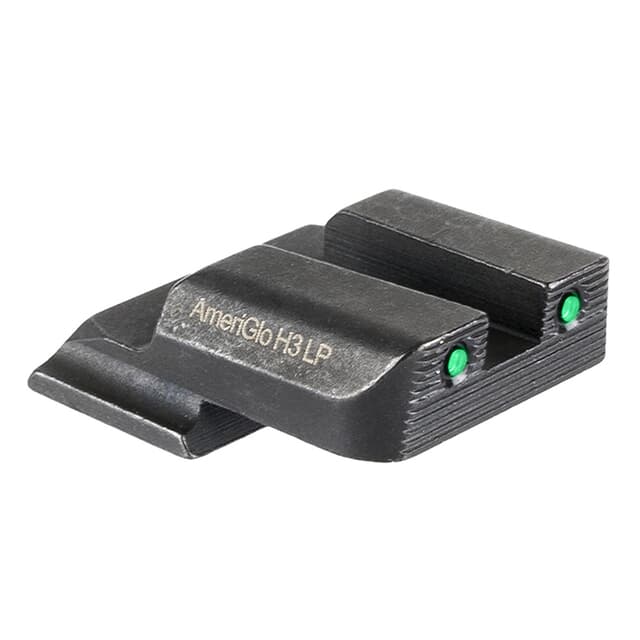 Ameriglo Grn Trit 2-Dot Black Outlines Serrated .165" Sq Notch Rear ...