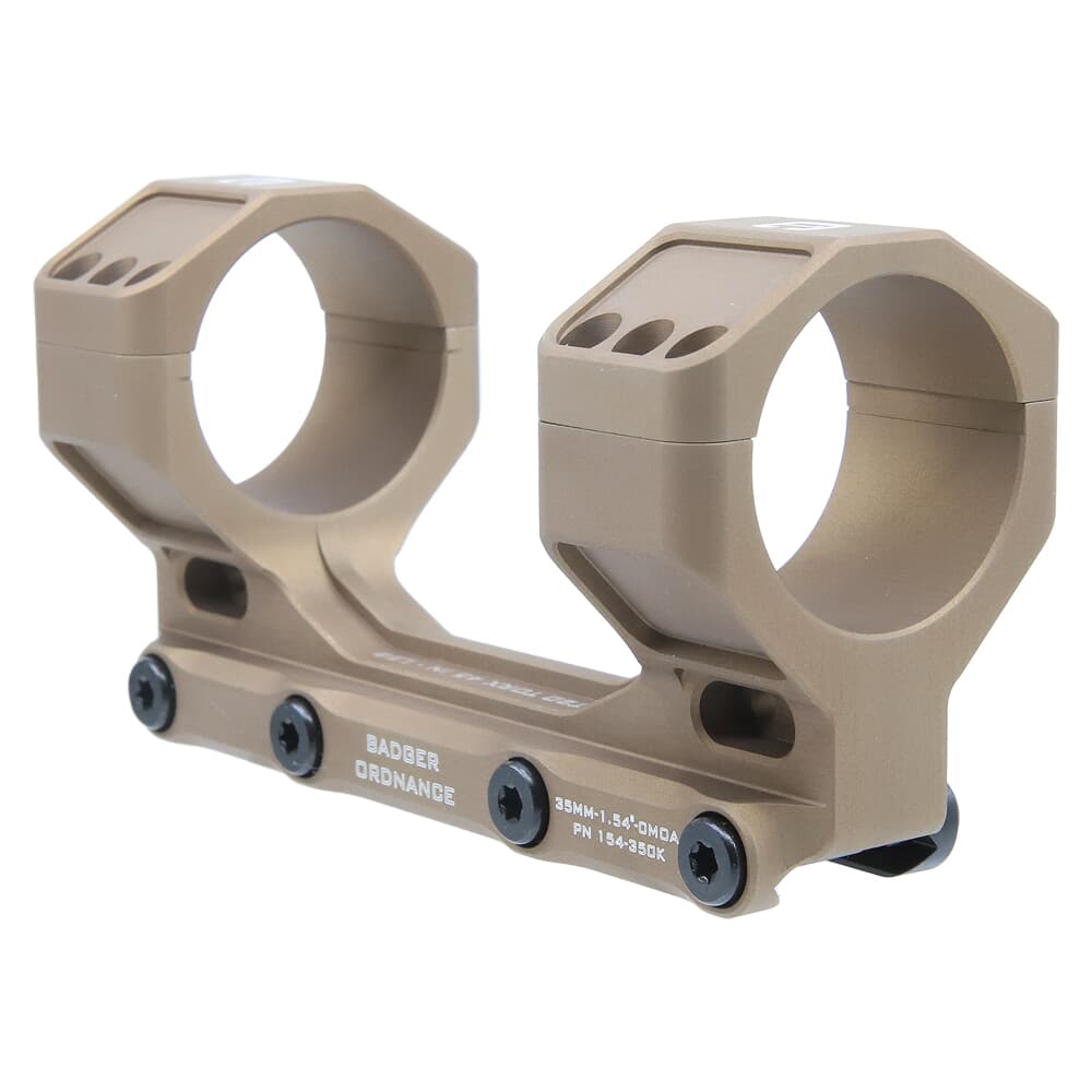 Badger Ordnance C.O.M.M. MAX 35mm 1.54" 0MOA Tan Scope Mount 154-350K ...