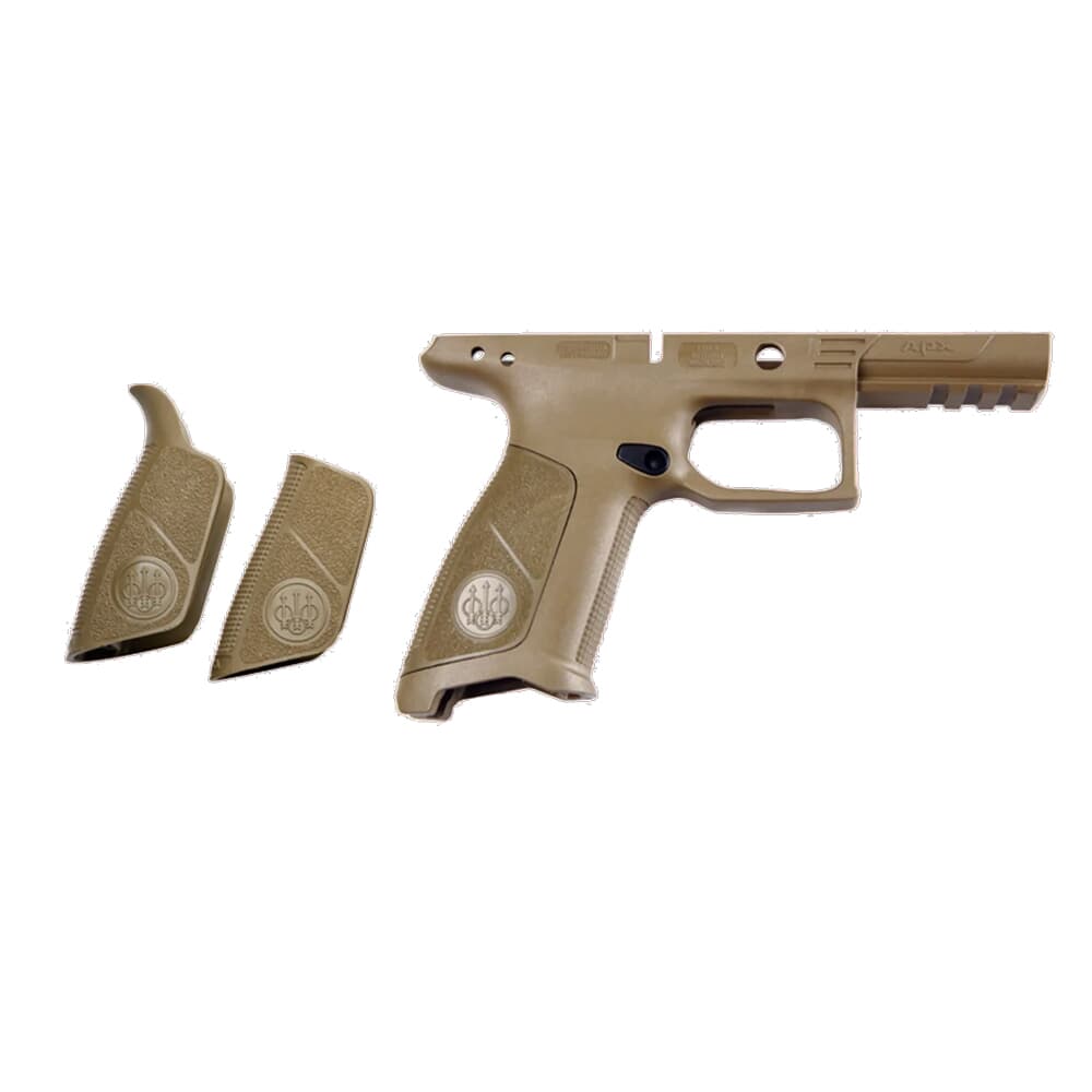 Beretta APX No Finger Grooves FDE Grip Frame w/(2) Backstraps E02046 ...
