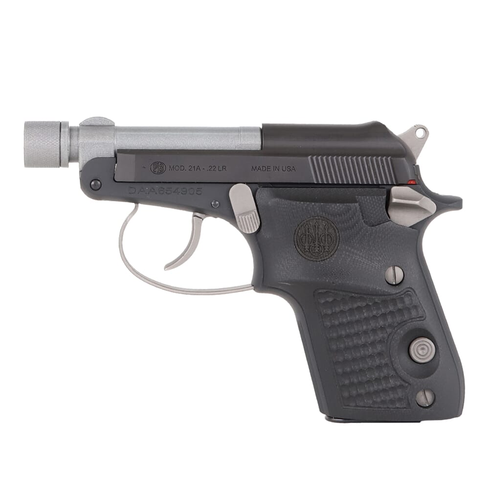 Beretta Model 21A Bobcat .22LR 2.9" Bbl DA/SA Silver-Black Gorilla 7rd ...
