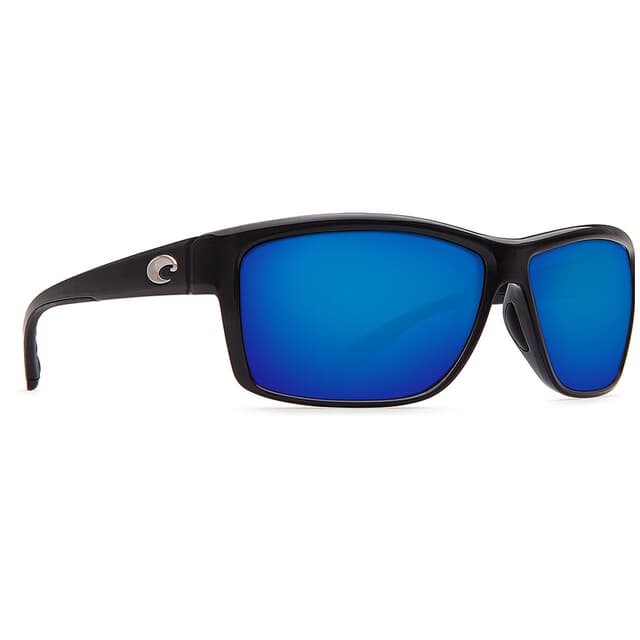 Costa Mag Bay Shiny Black Frame Sunglasses w/Blue Mirror 580P Lenses ...