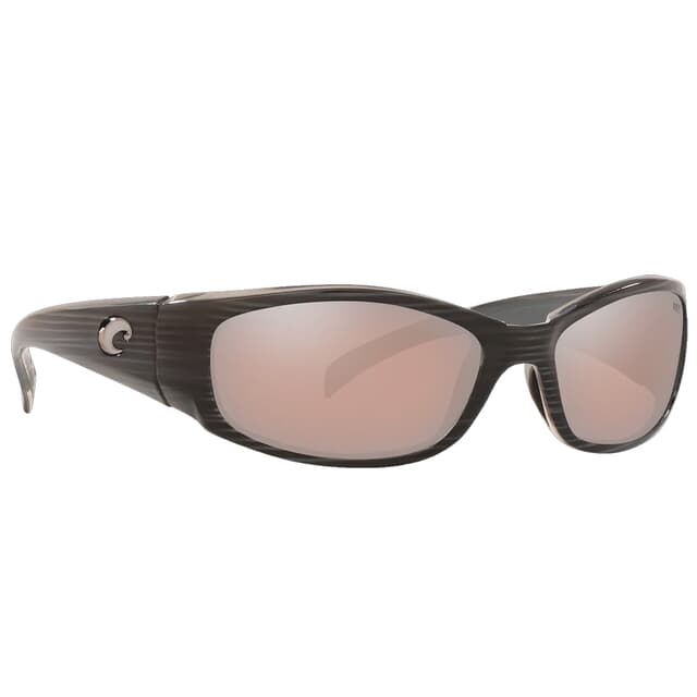 Costa Hammerhead Silver Teak Frame Sunglasses w/ Copper Silver Mirror ...
