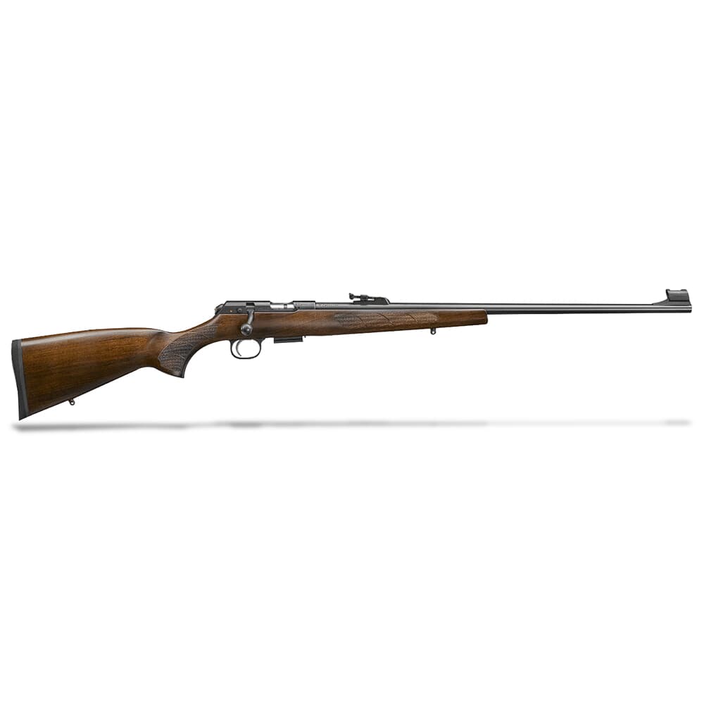 CZ-USA 457 Lux .17 HMR 24" Nitride, Walnut, European-Style, Adj Tangent ...