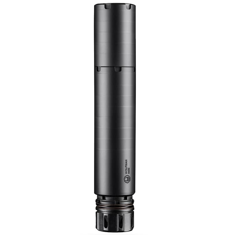 Dead Air Wolfman Modular 9mm Subgun/Pistol Silencer w/Key Micro Adapter ...