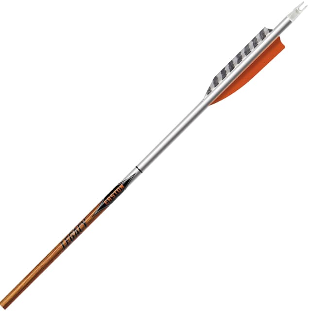 Easton Carbon Legacy Size 600 4'' Helical Feathers 1/3 Red, 1/3 Wht, 1/ ...