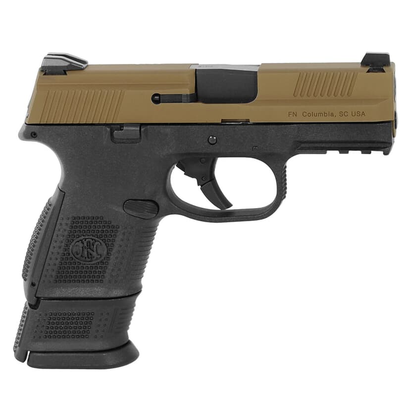 FN FNS-9 Compact 9mm NMS BLK/FDE DS Pistol with (1) 12-Rnd (1) 17-Rnd ...