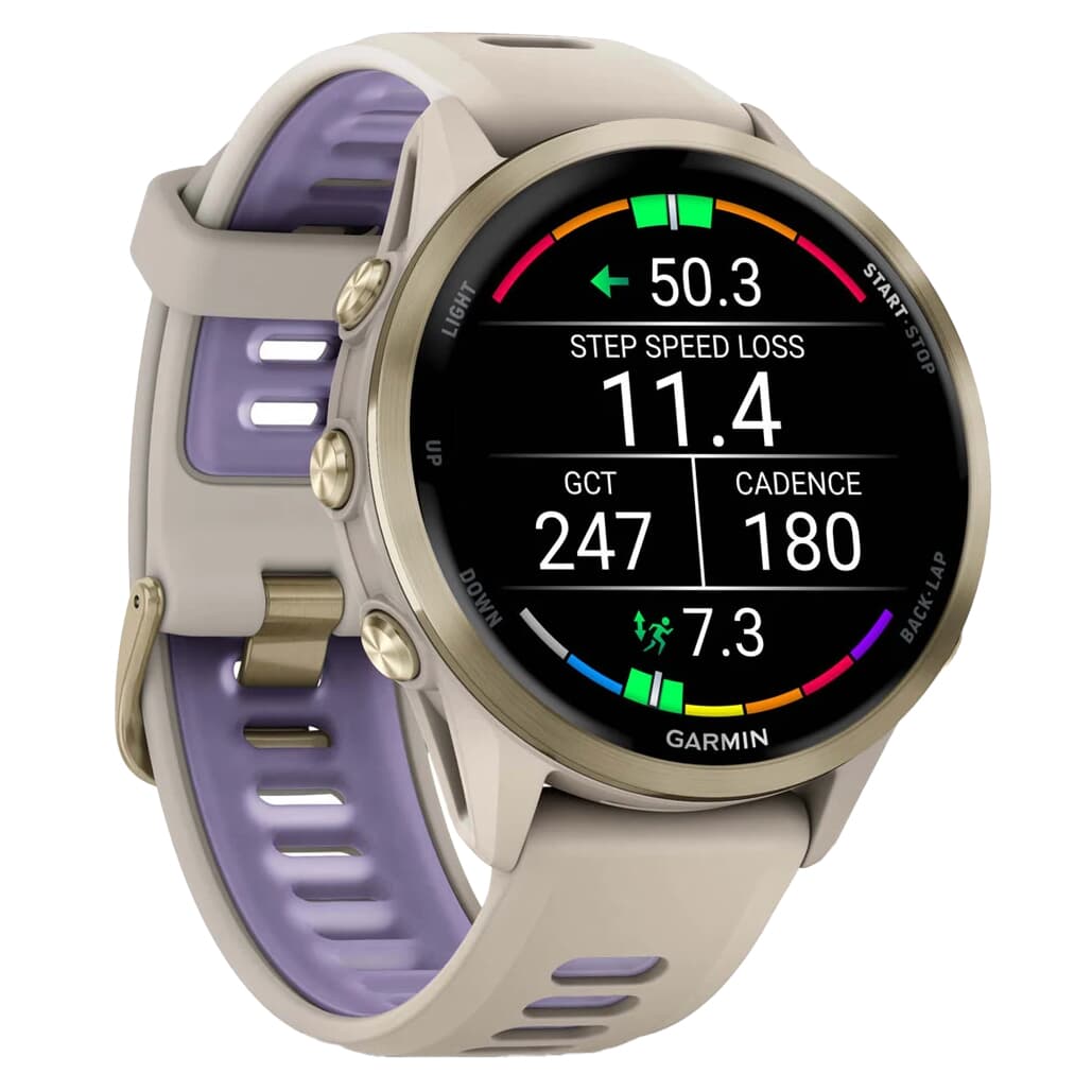 Garmin Forerunner 970 Soft Gold Titanium w/French Gray Case and French ...