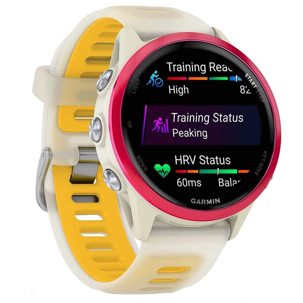 Garmin Forerunner 570 - 42 mm Raspberry Aluminum w/Translucent Bone ...