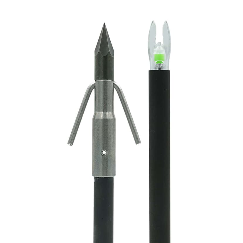 Muzzy Bowfishing Lighted Carbon Arrow Carp Point w/Green Nockturnal ...