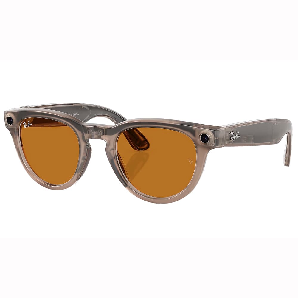 Ray-Ban Meta Headliner Shiny Warm Stone Transitions Saffron Yellow ...