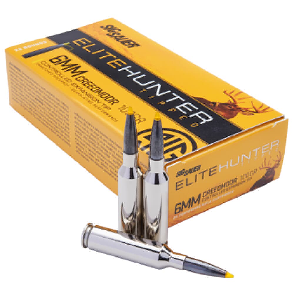 Sig Sauer Ammo 6mm Creedmoor 100gr Elite Tipped Hunting 20/Box E6MMCTH2 ...