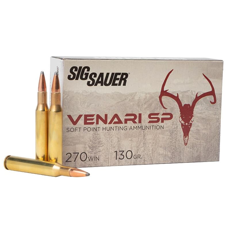 Sig Sauer Ammo .270 Win 130gr Venari Soft Point 20/Box V270SP130-20 For Sale - EuroOptic