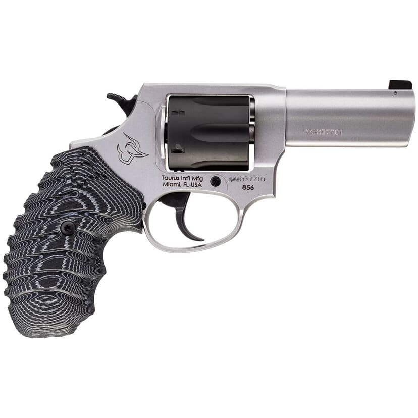 Taurus 856 .38 Special 3" 6rd SS Black Accent N.S. VZ Grip CA Compliant Revolver 2-85635NSVZ For ...