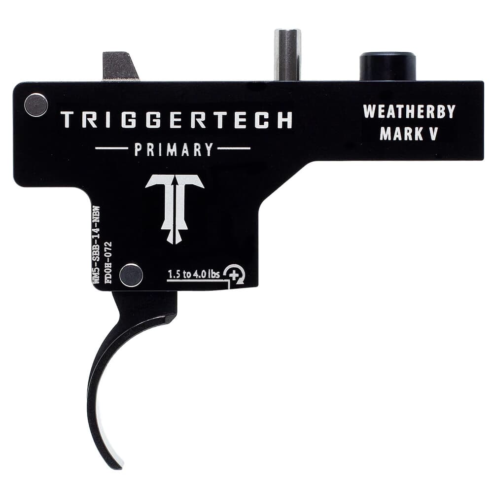TriggerTech Weatherby Mark V Single Stage Black Primary Curved 1.5-4.0 ...