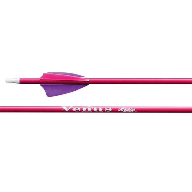 Victory Archery Venus Pink Feather Fletched Youth Arrow 3pk YGPL ...